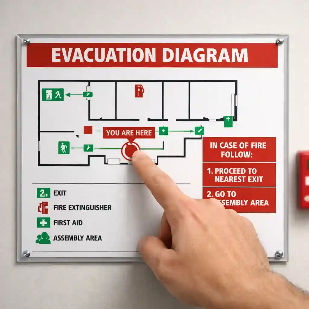 How To Read An Evacuation Diagram | FireRescue – Fire Rescue Blog Australia